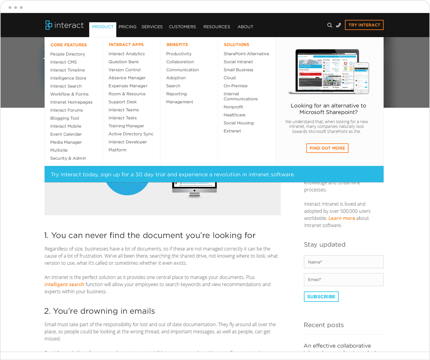 Interact Intranet - Digital Mercenary
